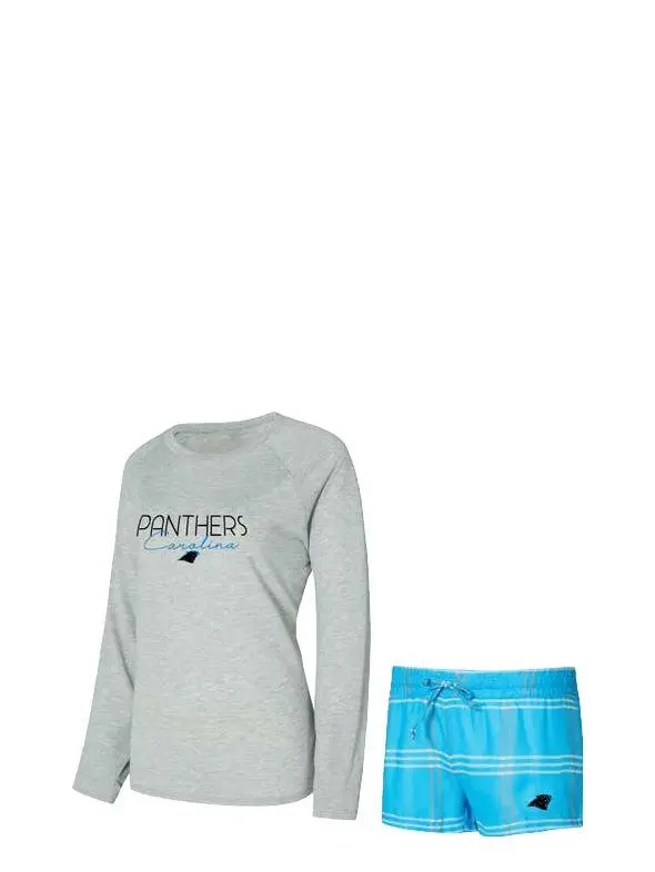 CONCEPTS SPORT Carolina Panthers Petition T-shirt And Shorts Set - Blue