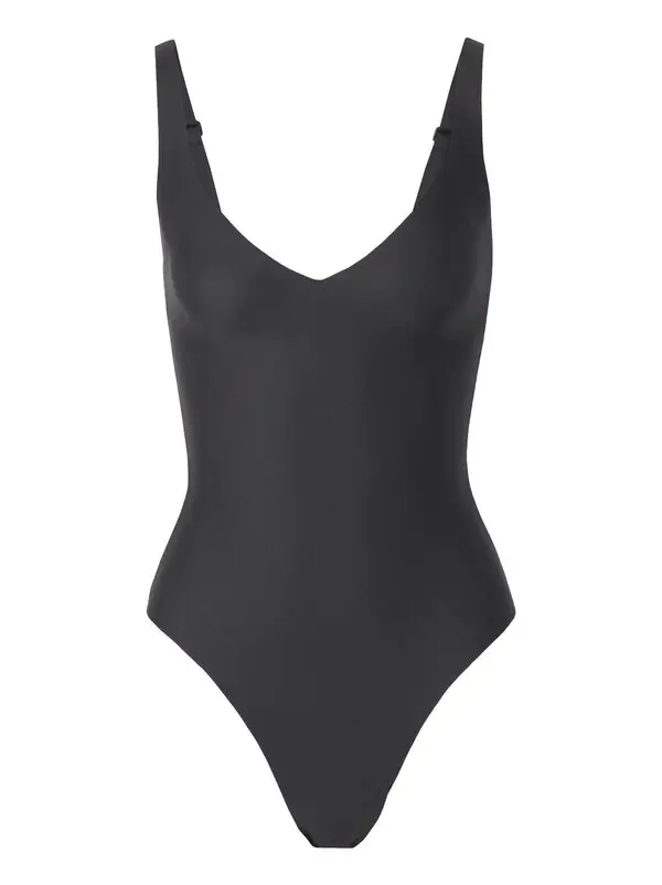 SKIMS Body Unlined Plunge Thong Bodysuit - Black