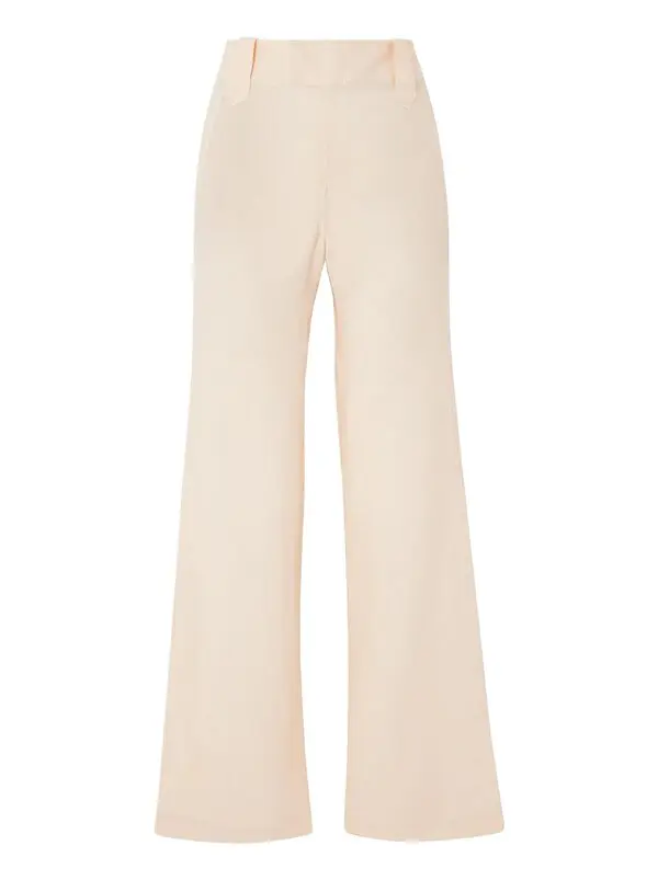 Johanna Ortiz Passage Poise Organic Linen Wide-leg Pants - Ecru