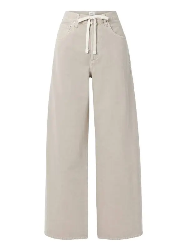 Citizens Of Humanity Brynn Drawstring Wide-leg Jeans - Neutrals