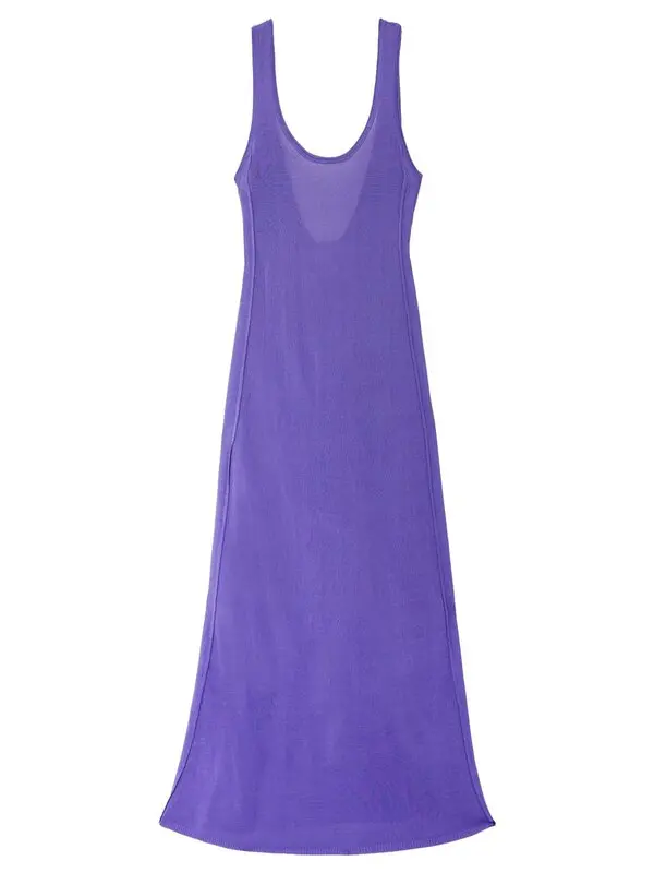 Christopher John Rogers Knitted Maxi Dress - Purple