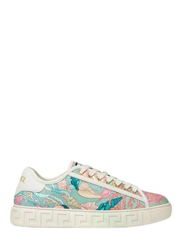 Versace Underwater Barocco Greca Sneakers - Green