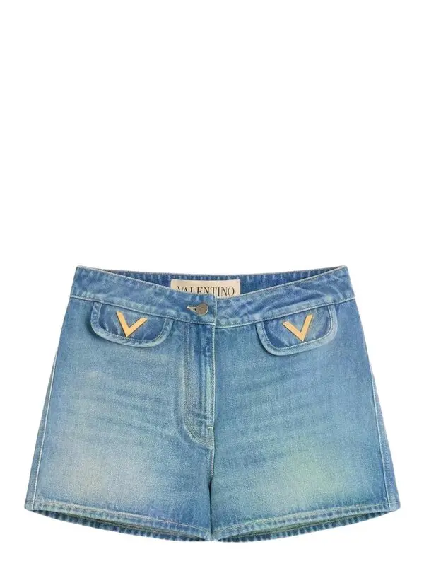 Valentino Garavani Denim Shorts - Blue