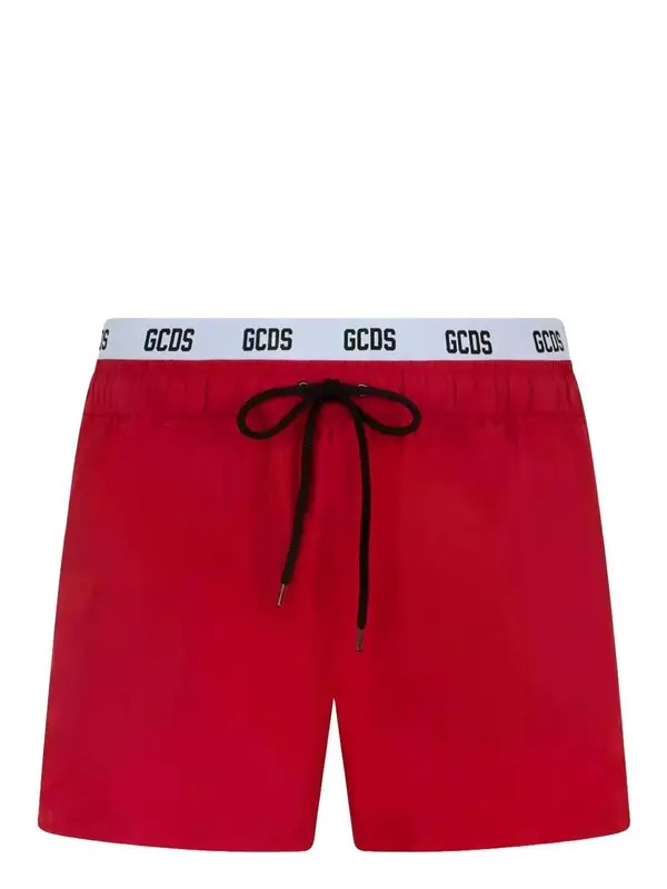 Gcds Essentials Swim Shorts - Red