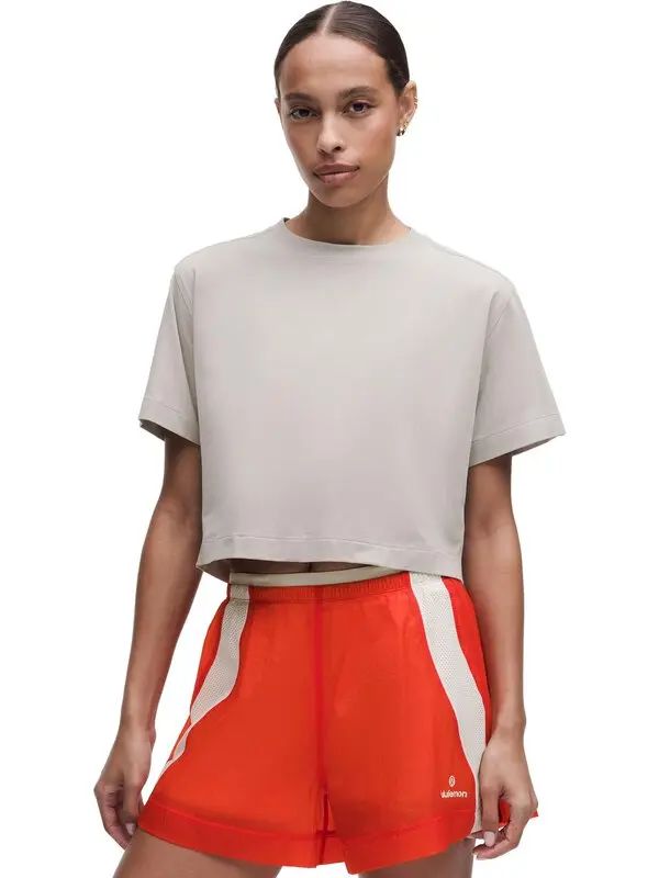 Lululemon All Yours Organic Cotton Cropped T-shirt - Downtown Tan