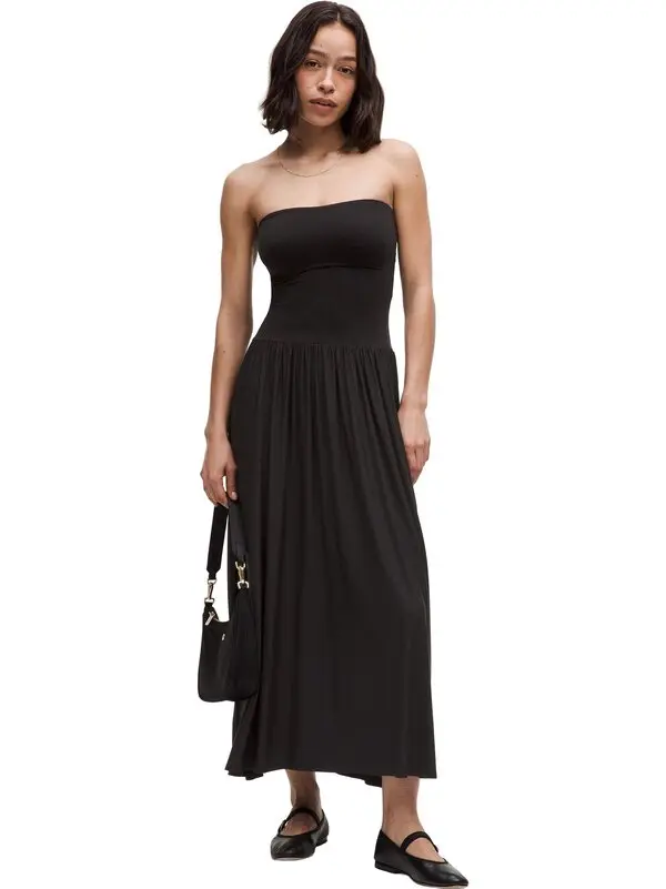 Lululemon 2-in-1 Strapless Maxi Dress - Black
