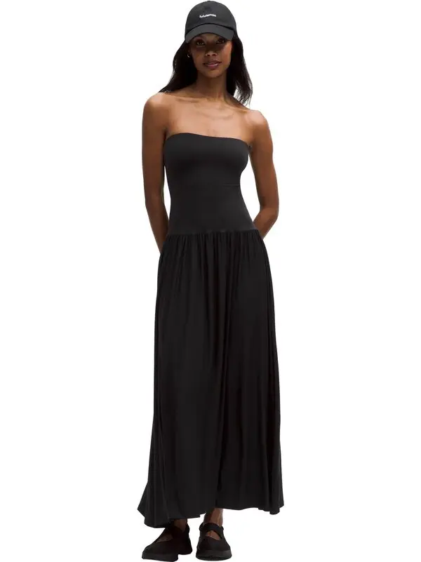 Lululemon 2-in-1 Strapless Maxi Dress - Black