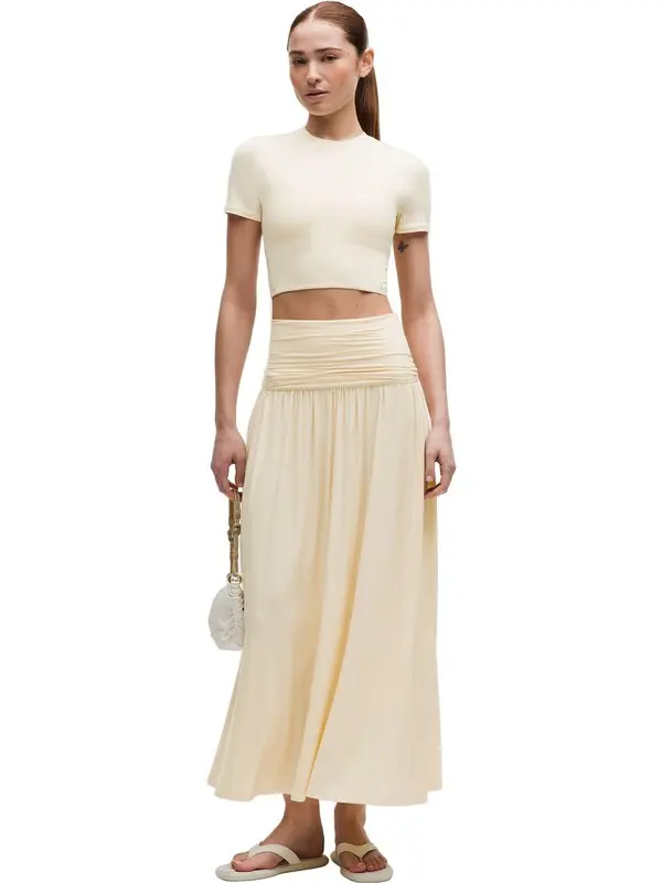 Lululemon 2-in-1 Strapless Maxi Dress - Butter Cream