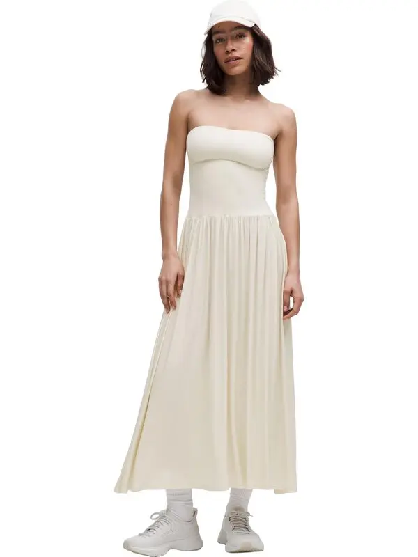 Lululemon 2-in-1 Strapless Maxi Dress - Light Ivory