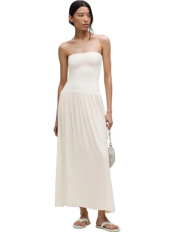 Lululemon 2-in-1 Strapless Maxi Dress - Light Ivory