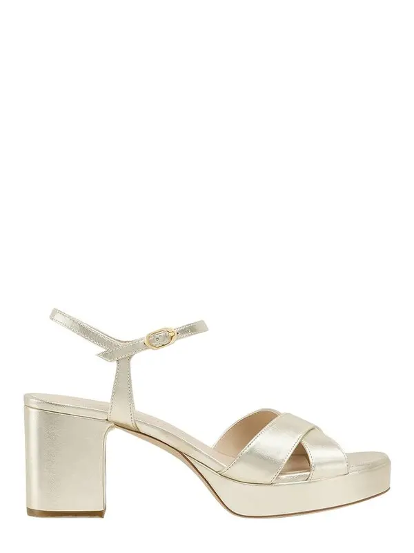 STUART WEITZMAN Dayna Platform Sandals - Gold