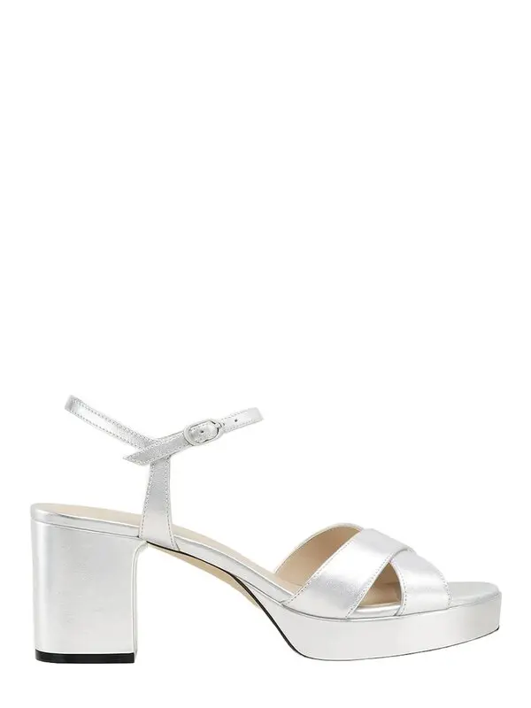 STUART WEITZMAN Dayna Platform Sandals - Silver