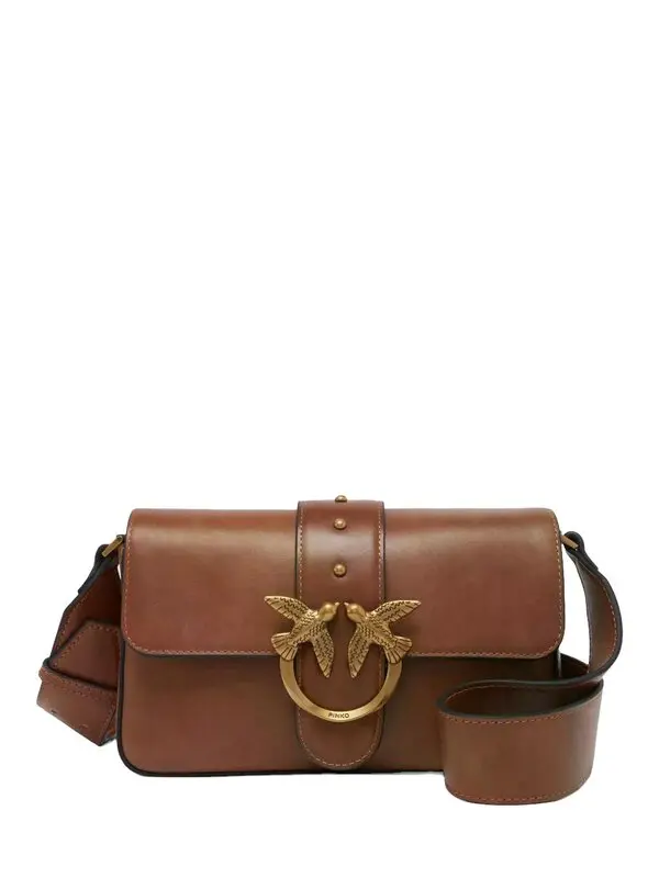 Pinko Love One Crossbody Bag - Brown