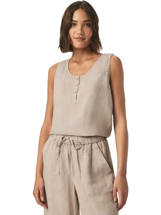 Splendid Stella Linen Tank - Brown