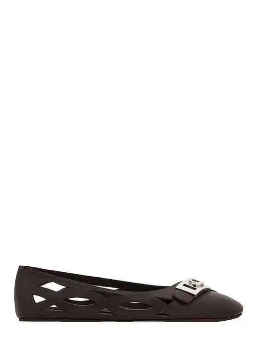 FERRAGAMO Hug Buckle Ballerina - Natural