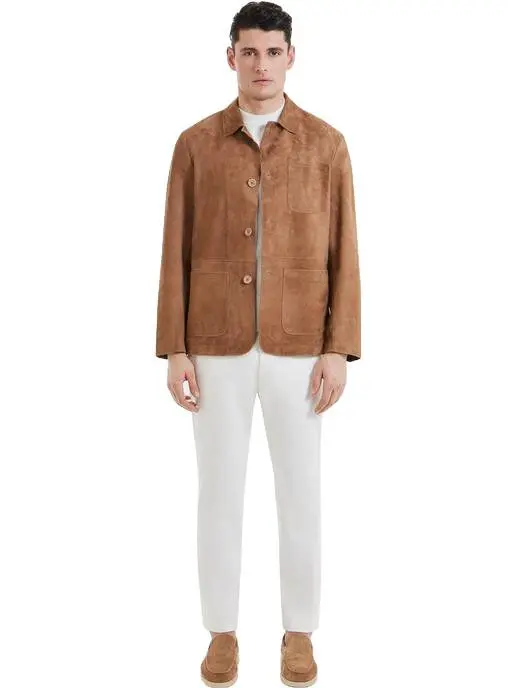 Rudsak Darrell Su Suede Shirt Jacket - Brown / Multicolor / Neutral