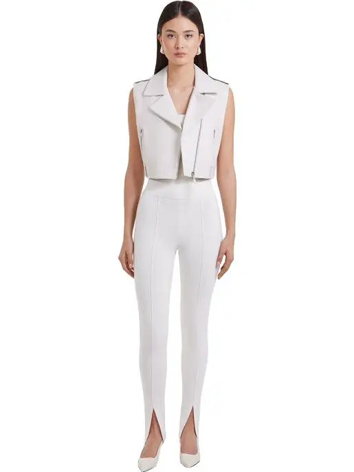Rudsak Betty Cropped Leather Vest - White