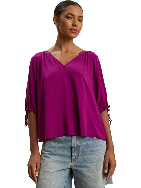 Velvet By Graham & Spencer Luna Relaxed-fit Top - Natural