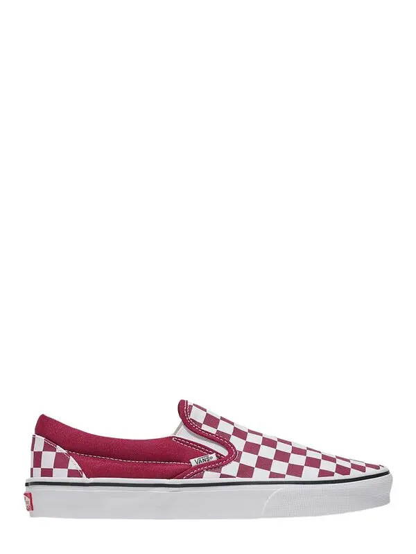 VANS Classic Checkerboard Slip-on Sneakers - Red