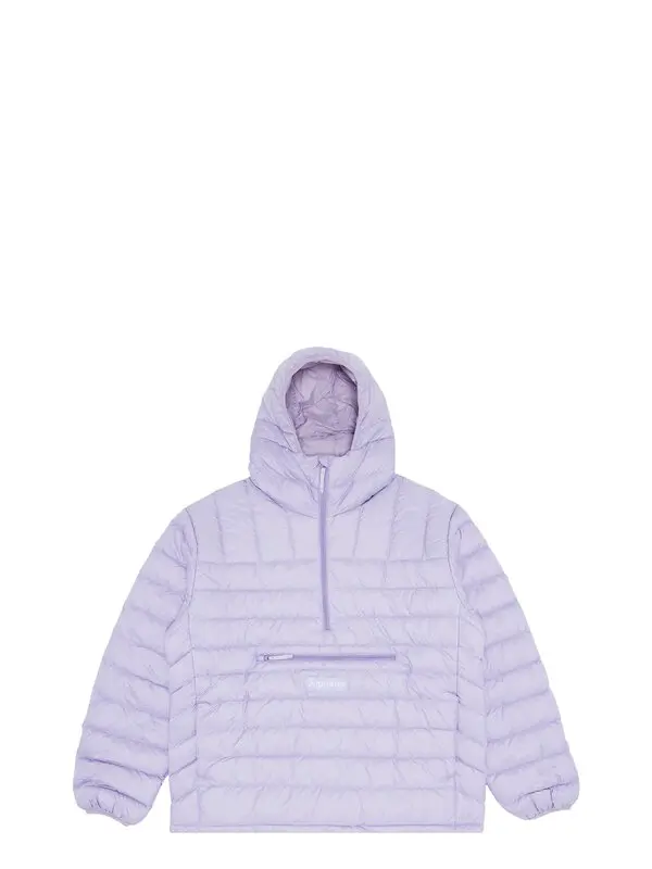 Supreme Micro Down Half Zip Hooded Pullover - Purple