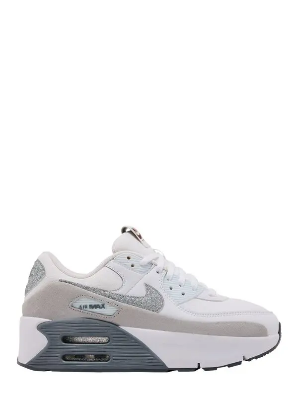 Nike Air Max 90 Lv8 'glitter Swoosh' Sneakers - White