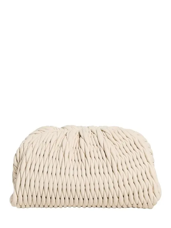 A.L.C. Enzo Woven Clutch - Champagne