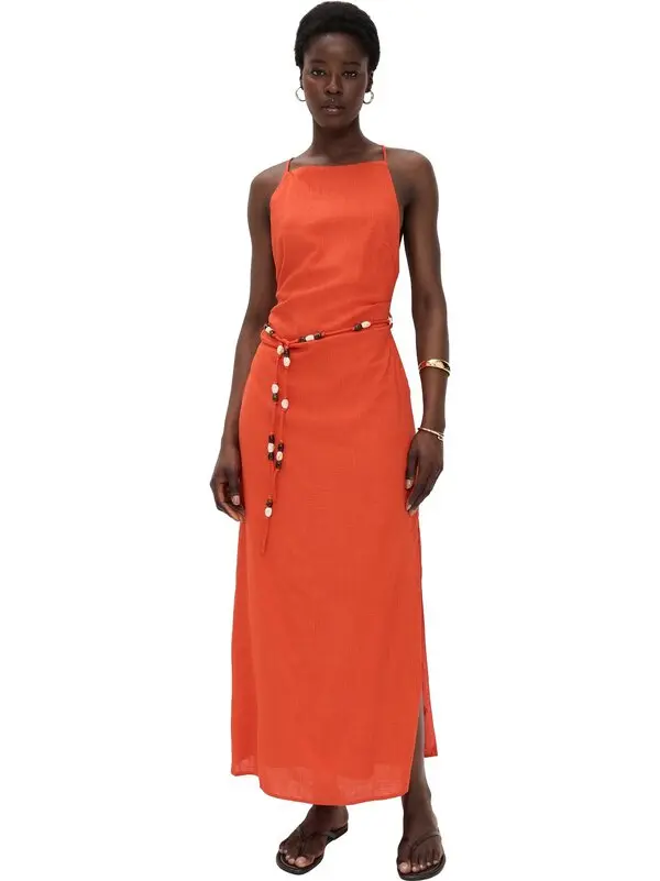 SEVEN WONDERS Madelena Halterneck Dress - Orange