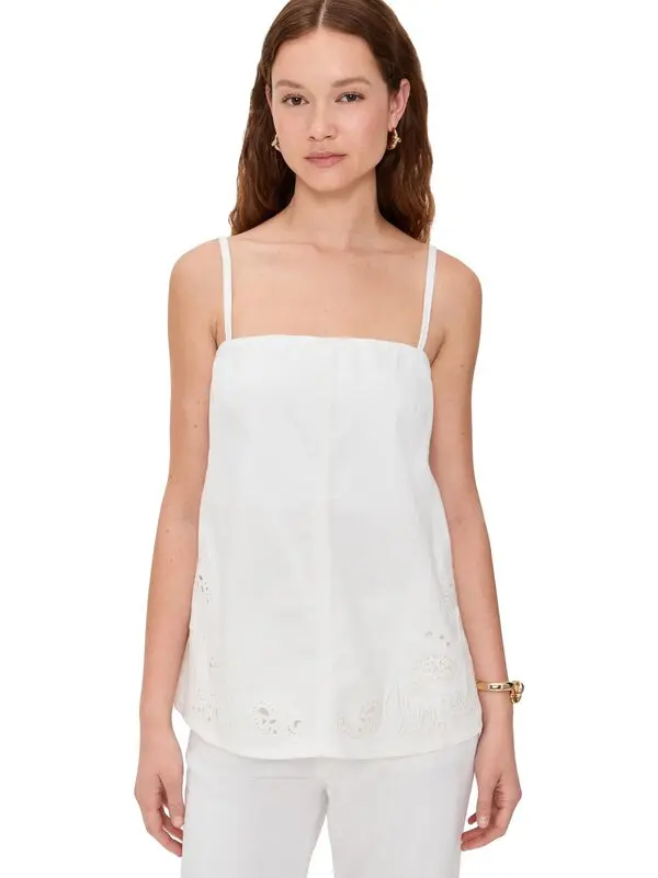 Rag & Bone Ultra Featherweight Aurora Strapless Top - White Eyelet