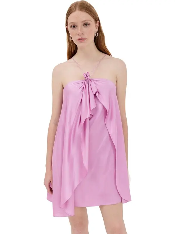Acne Studios Satin Mini Dress - Blush Pink