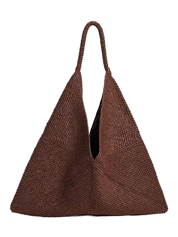 A.L.C. Sid Raffia Tote - Chocolate