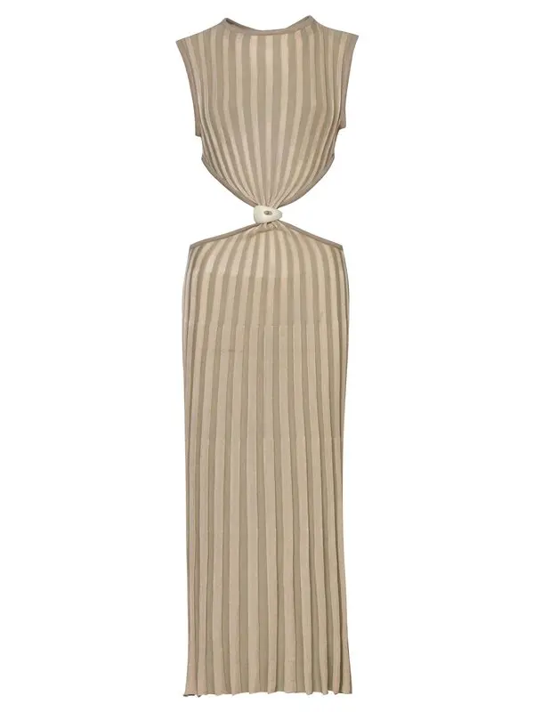 BAOBAB Blade Cutout Knit Maxi Dress - Ivory