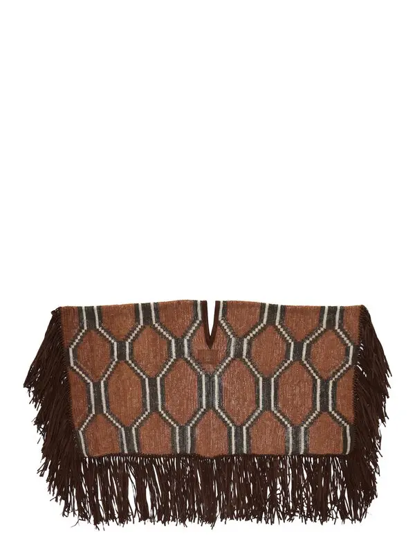 CURATORIA Viento Short Poncho - Brown