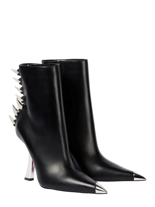 CHRISTIAN LOUBOUTIN Kate Max Leather Ankle Boots - Black