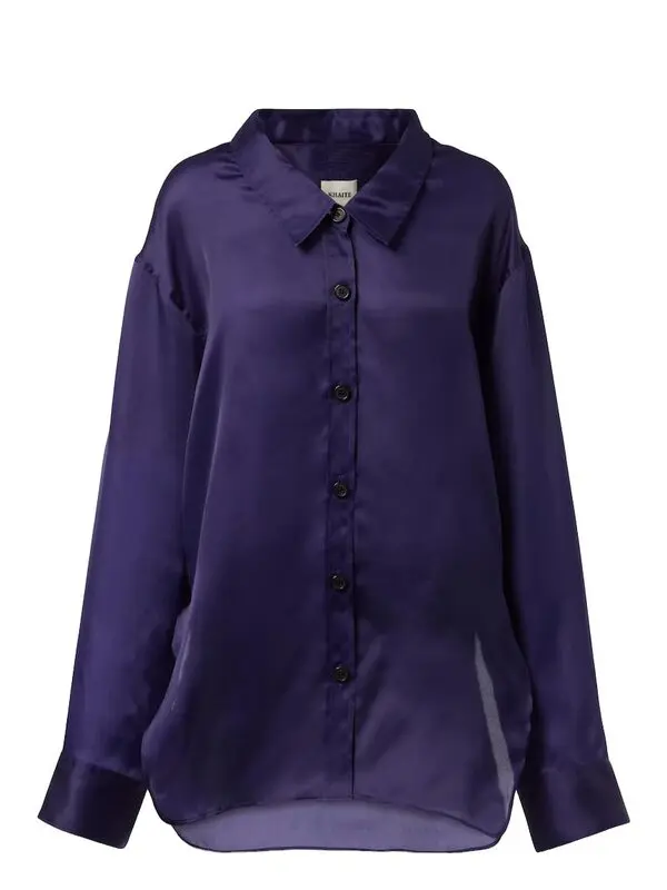 Khaite Herschel Silk Organza Shirt - Purple