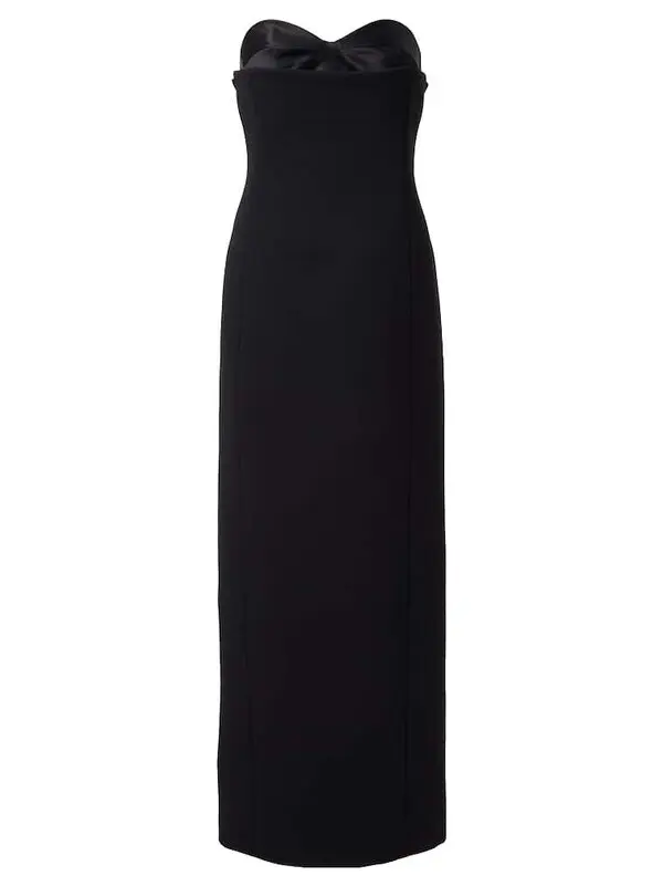 Khaite Yael Crêpe Maxi Dress - Black