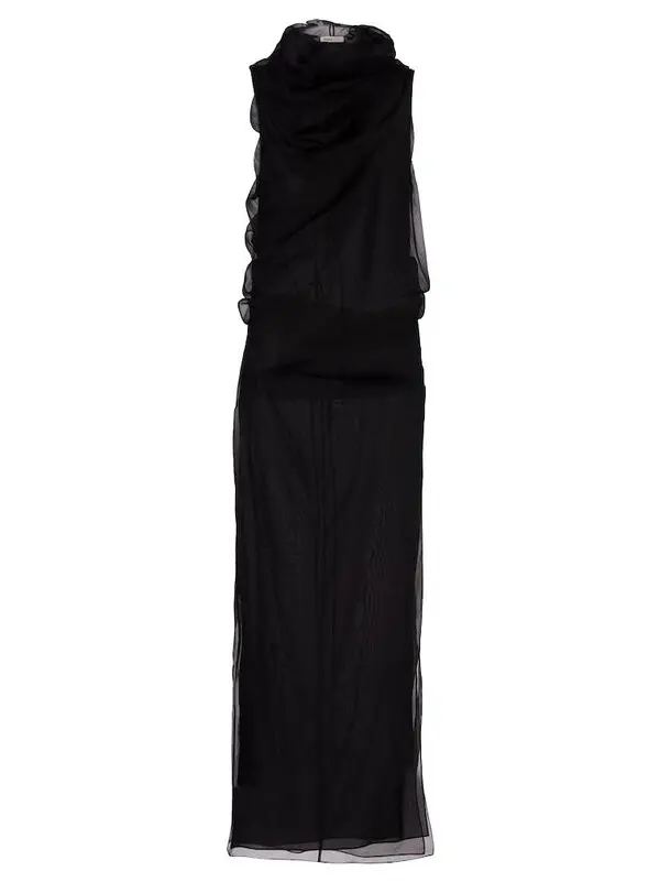 Khaite Jeanty Tulle Maxi Dress - Black