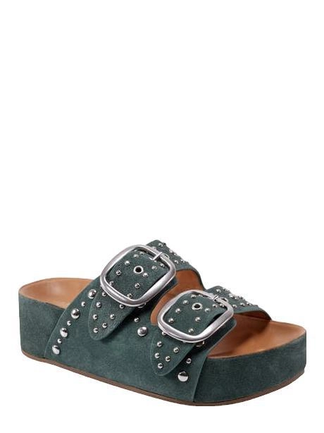 Marc Fisher Sayge Platform Sandals - Medium Green
