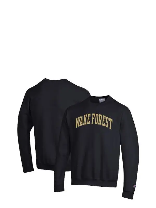 Champion Wake Forest Demon Deacons Basic Arch Fleece Pullover Sweatshirt - Black