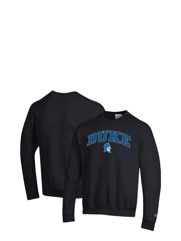 Champion Duke Blue Devils Arch Over Logo Pullover Sweatshirt - Black