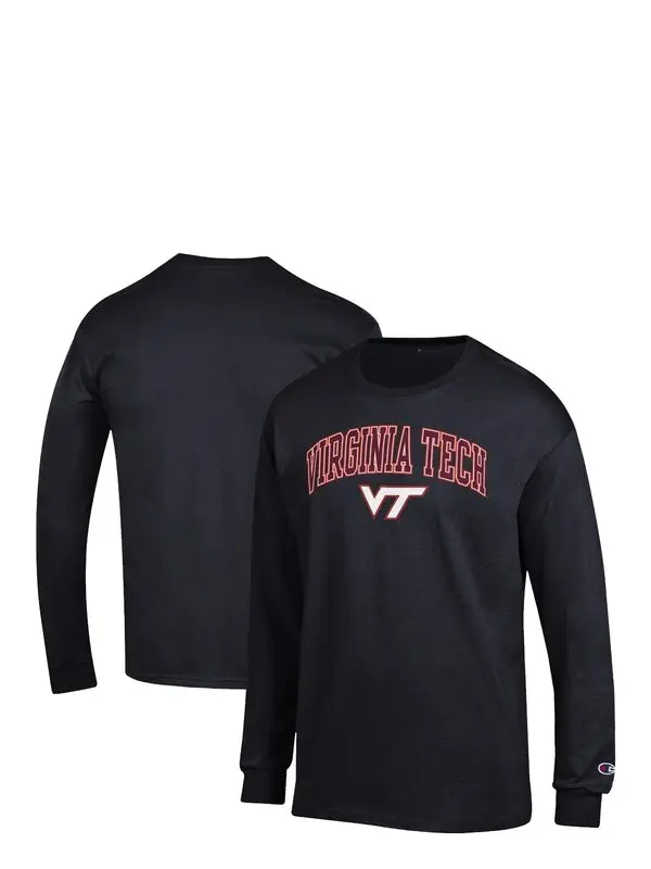 Champion Virginia Tech Hokies Arch Over Logo Long Sleeve T-shirt - Black