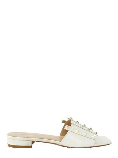BELLE & BLOOM Studded Leather Slide - Cream