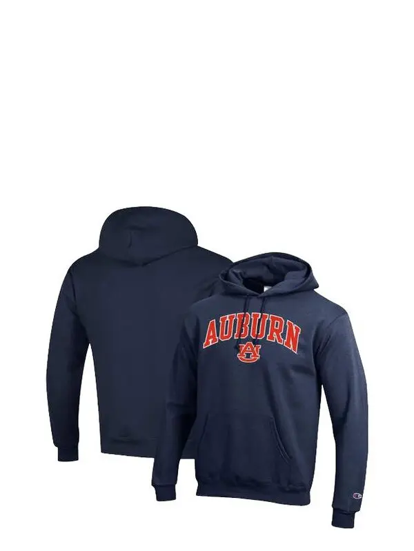 Champion Arched Logo Fleece Pullover Hoodie - Navy