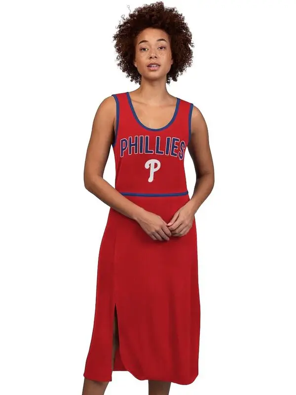 G-III 4HER BY CARL BANKS Philadelphia Phillies Center Field Maxi Dress - Red