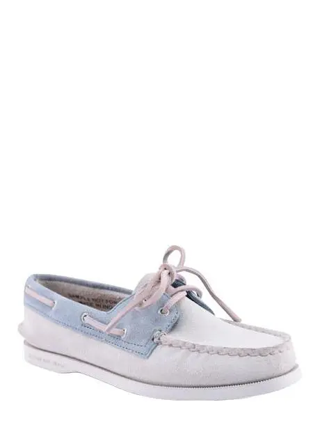 Sperry Authentic Original 2-eye Boat Shoe - White/ Blue