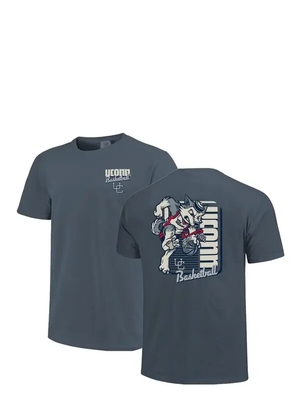 IMAGE ONE Uconn Huskies Comfort Colors Mascot Dunk T-shirt - Navy