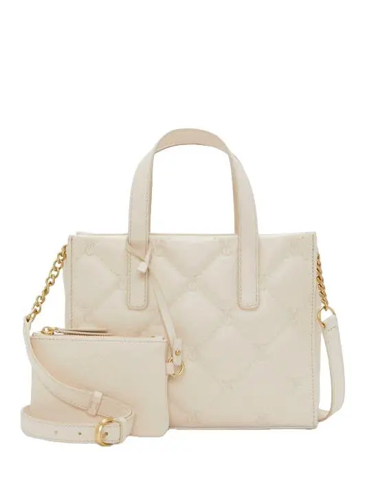 Vince Camuto Barry Quilted Leather Tote - Natural