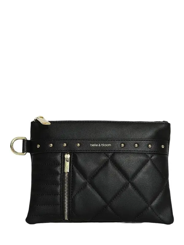 BELLE & BLOOM Be Mine Quilted Pouch - Black