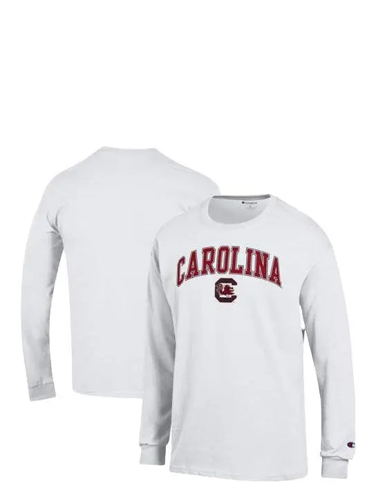 Champion South Carolina Gamecocks Arch Over Logo Long Sleeve T-shirt - White