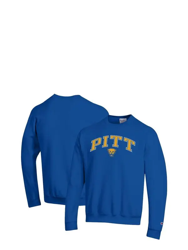 Champion Pitt Panthers Arch Over Logo Pullover Sweatshirt - Royal