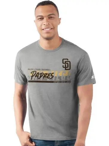 STARTER San Diego Padres Prime Time Team T-shirt - Heather Gray